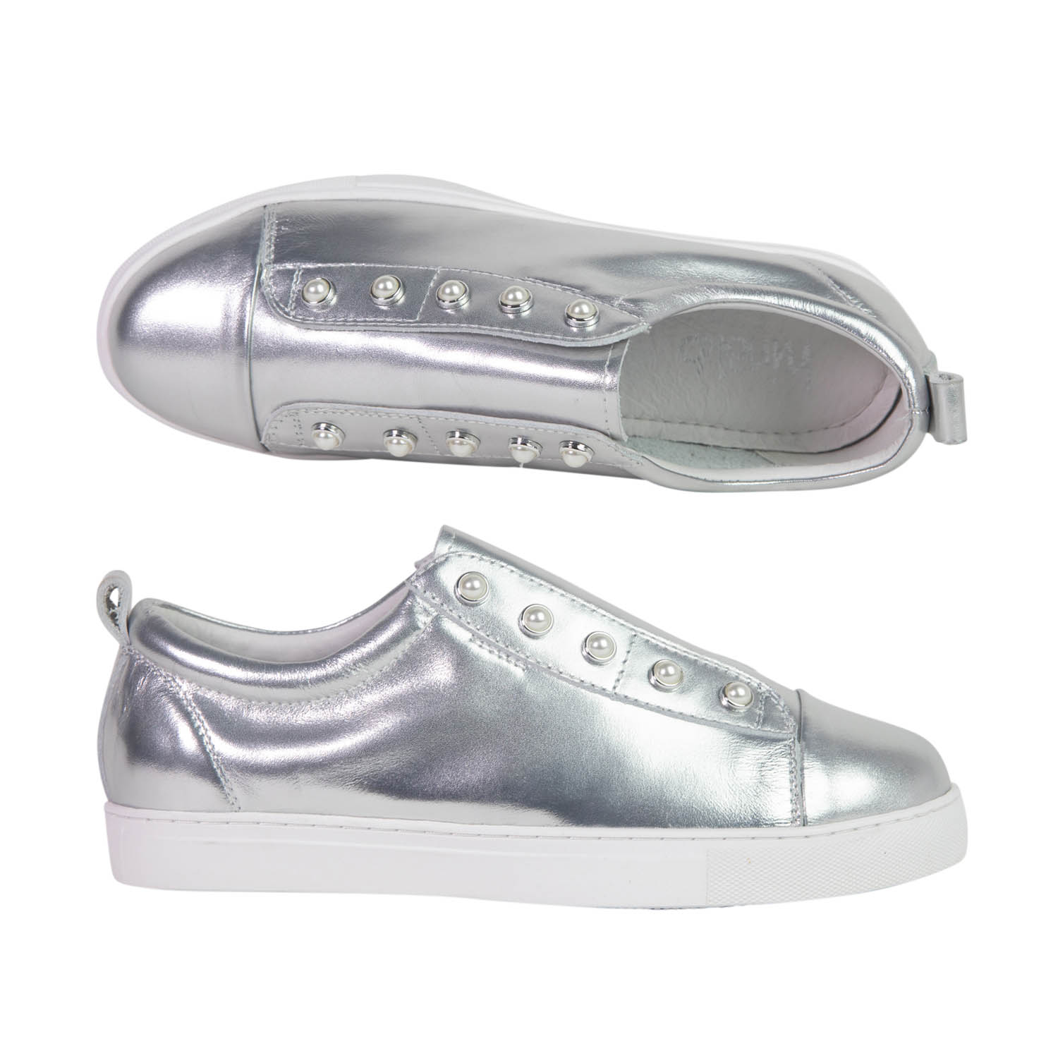 Pearl - Metallic Silver - The Shoe Collective